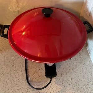 Vintage Wesston Red Electric Wok Countertop Appliance 1970s Kitchen - Etsy
