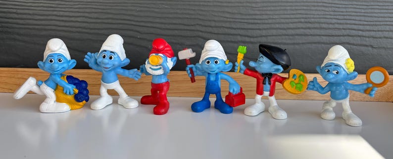 Smurfs Characters 3” Tall Peyo Mcdonalds Toys - Etsy
