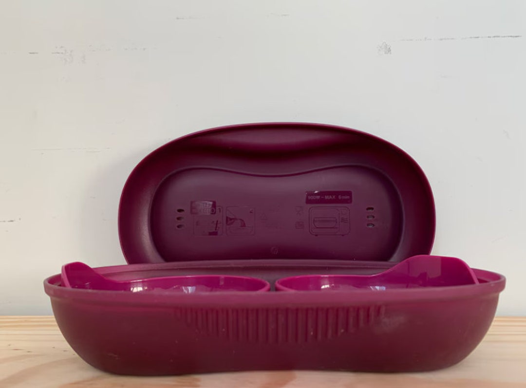 Tupperware Egg Cooker Purple Breakfast Maker 6996B, Lid 7352B, and 2 ...