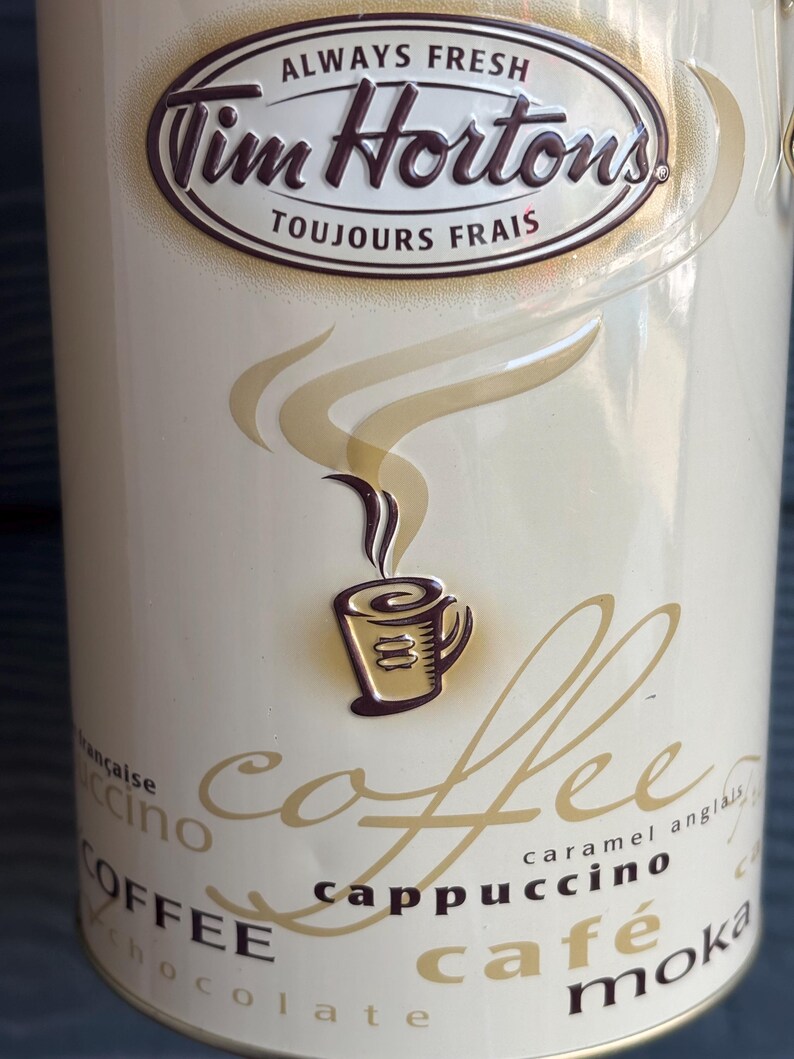 Tim Hortons Collectors Tins 4-3/8” Diameter X 7” Tall Coffee Canadiana ...