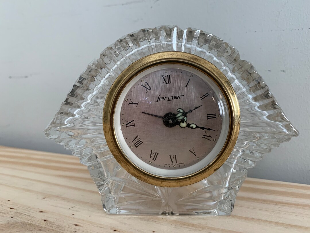 Vintage Jerger German Made Crystal Clock Alarm Clock Working Condition ...