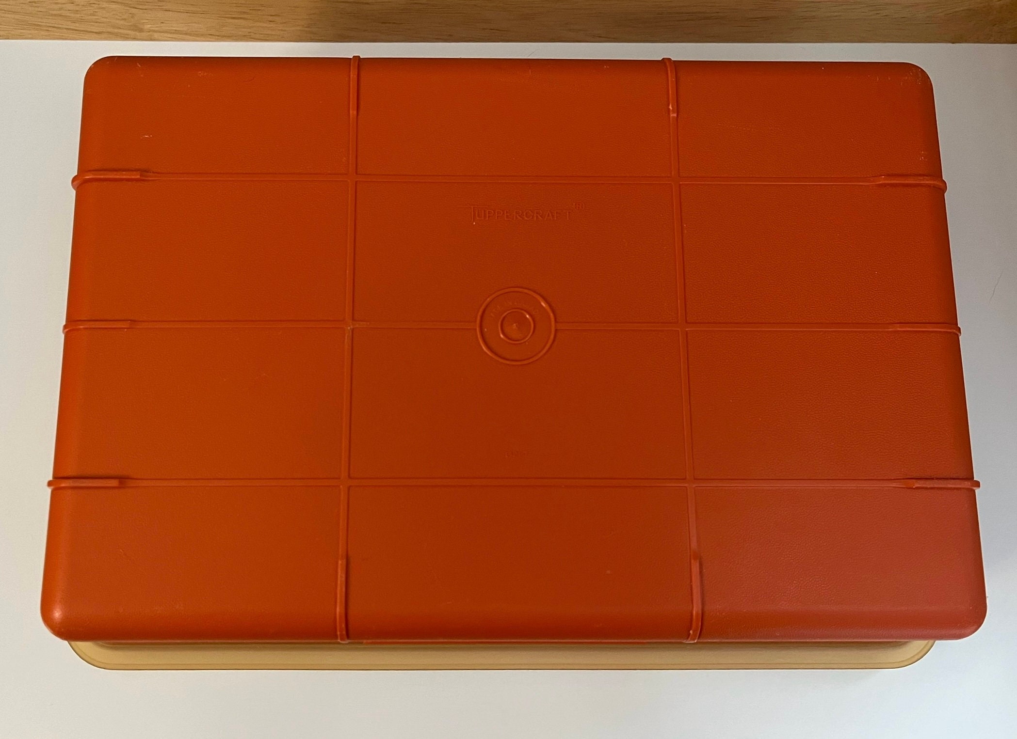 Vintage Tupperware Tuppercraft Organizer With Aged Lid Burnt Orange ...