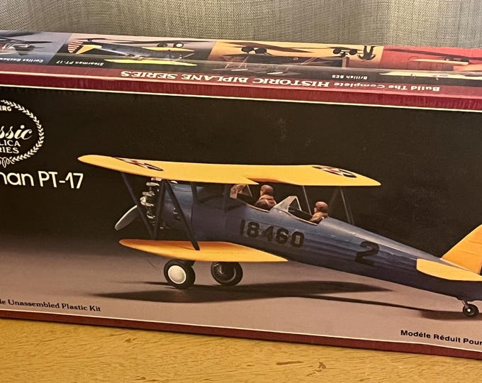 Vintage 1986 Lindberg Classic Replicas Series Stearman PT-17 Plastic ...