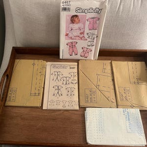 Vintage 1980’s Simplicity Baby Clothes Sewing Patterns 8467. Sizes 6 ...