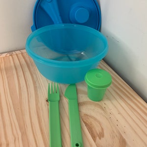 Tupperware Blue Bowl Lunch Set Container / 1.5 Liters With Matching Lid ...