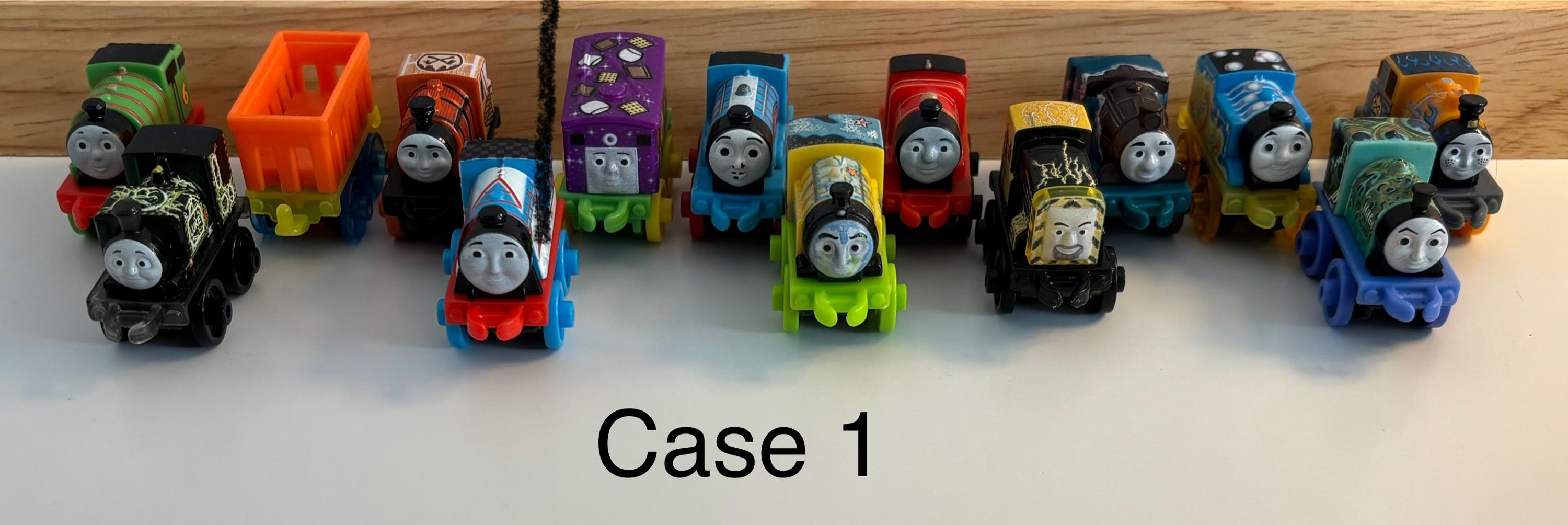Thomas the Tank Engine Minis With Round Case Holds 14 Mini Trains ...