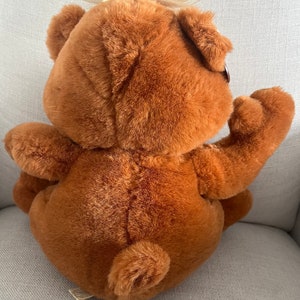 Vintage 1989 Zeddy Teddy 13” Sitting Bear Cuddle Wit Creation Zellers ...