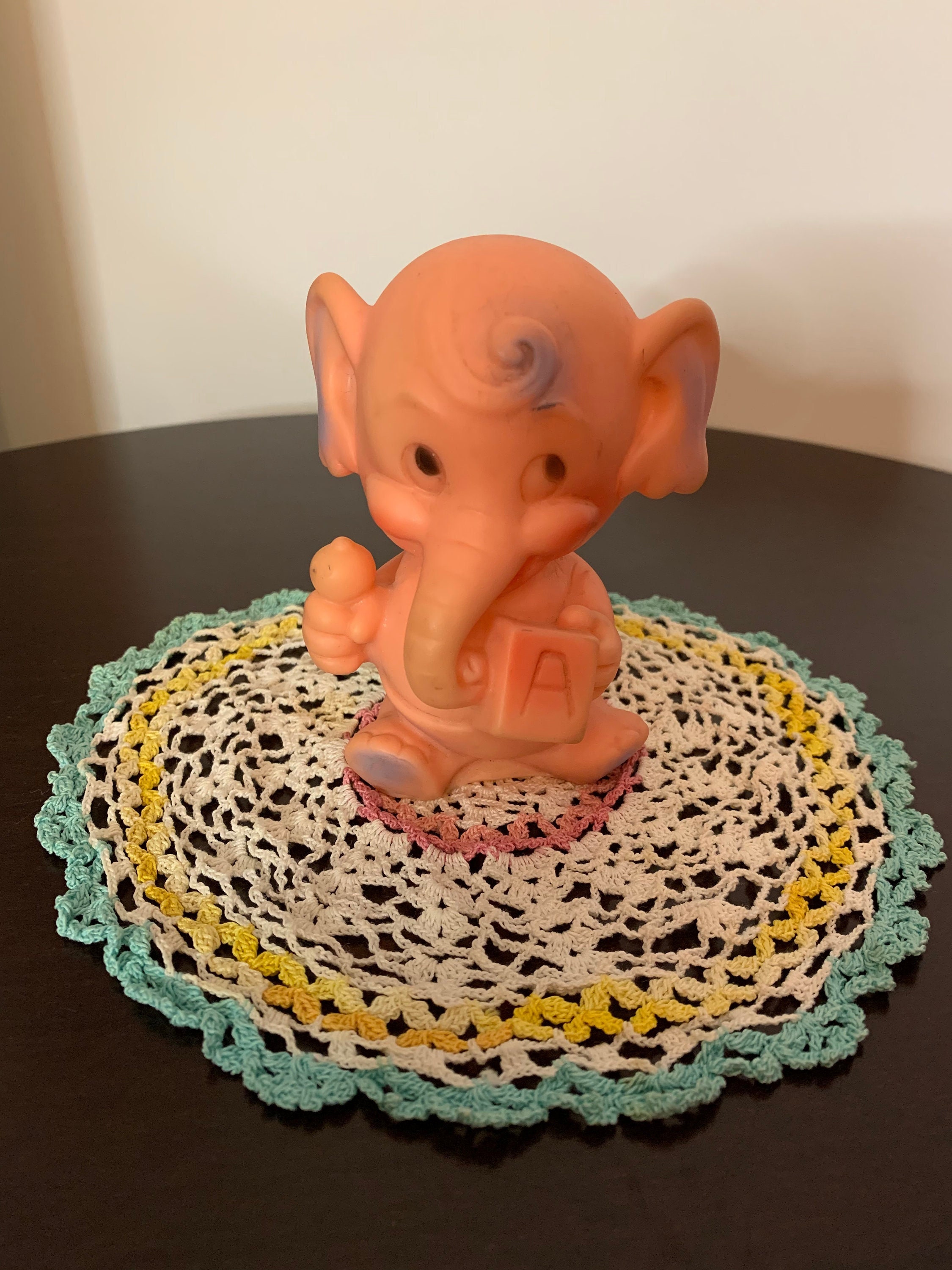 Kitschy 1960s Pink Tilly Toys Vintage Rubber Elephant Made in - Etsy
