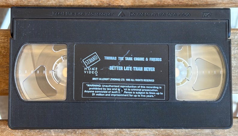 Vintage 1985 Thomas and Friends VHS Episodes Better Late Than Never and ...