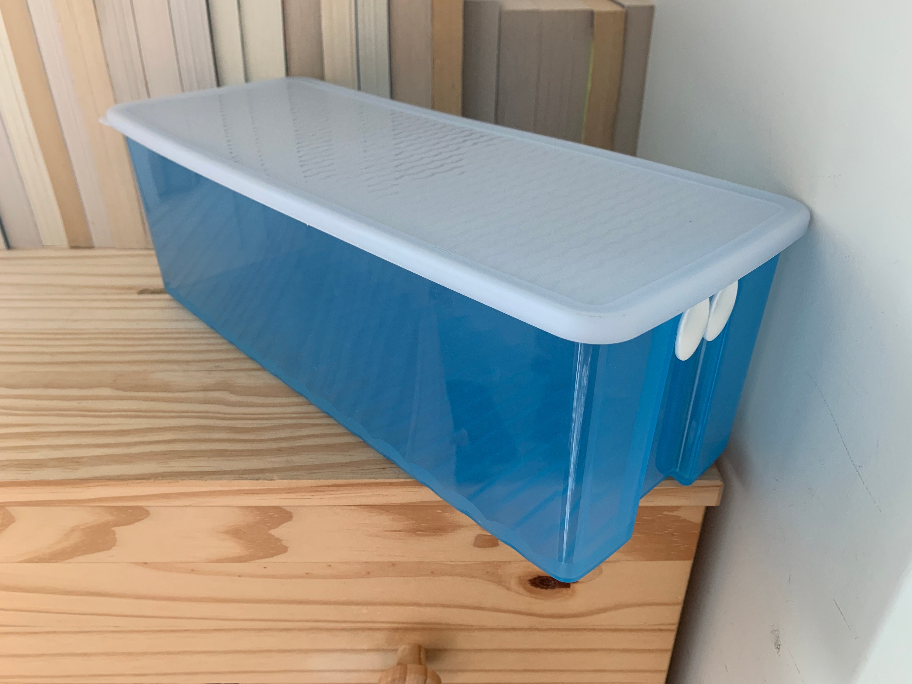Tupperware Fridge Mates Large Blue Rectangular Food Storage - Etsy
