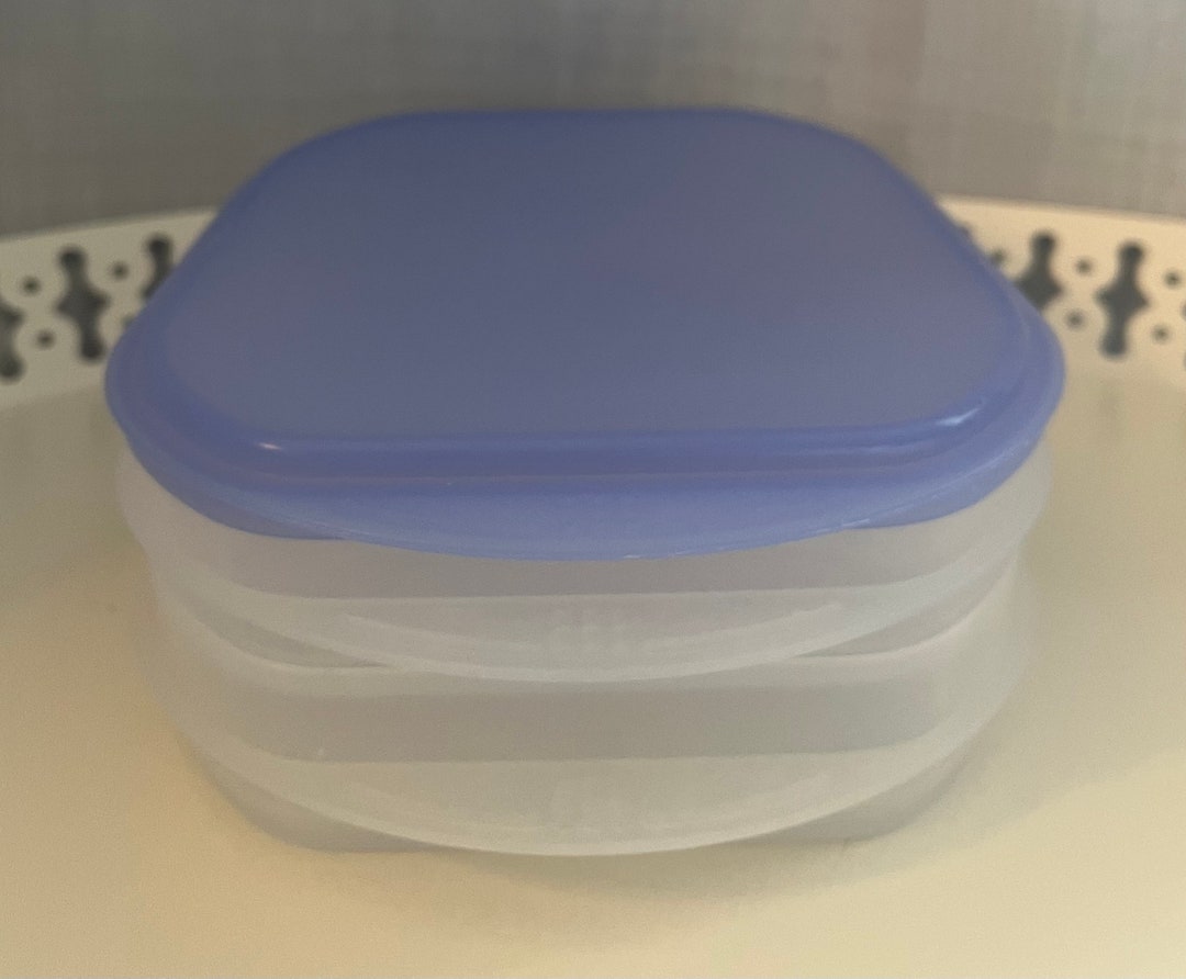 Vintage Tupperware Fridge Stackables Deli Keeper 5102A/5103A Light Blue ...