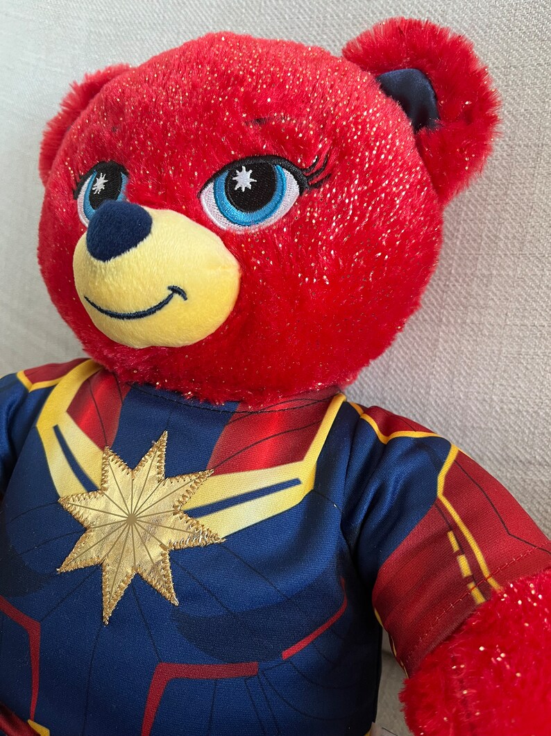Build a Bear Captain Red Sparkly Bear With Outfit 16 Inch Teddy Bear ...