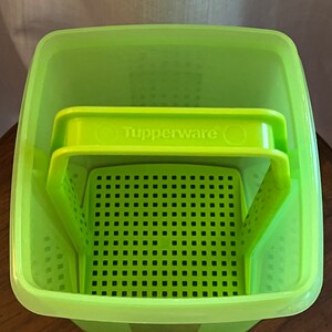 Vintage Tupperware Pick-a-deli Green Pickle Container 1560 With Lid ...