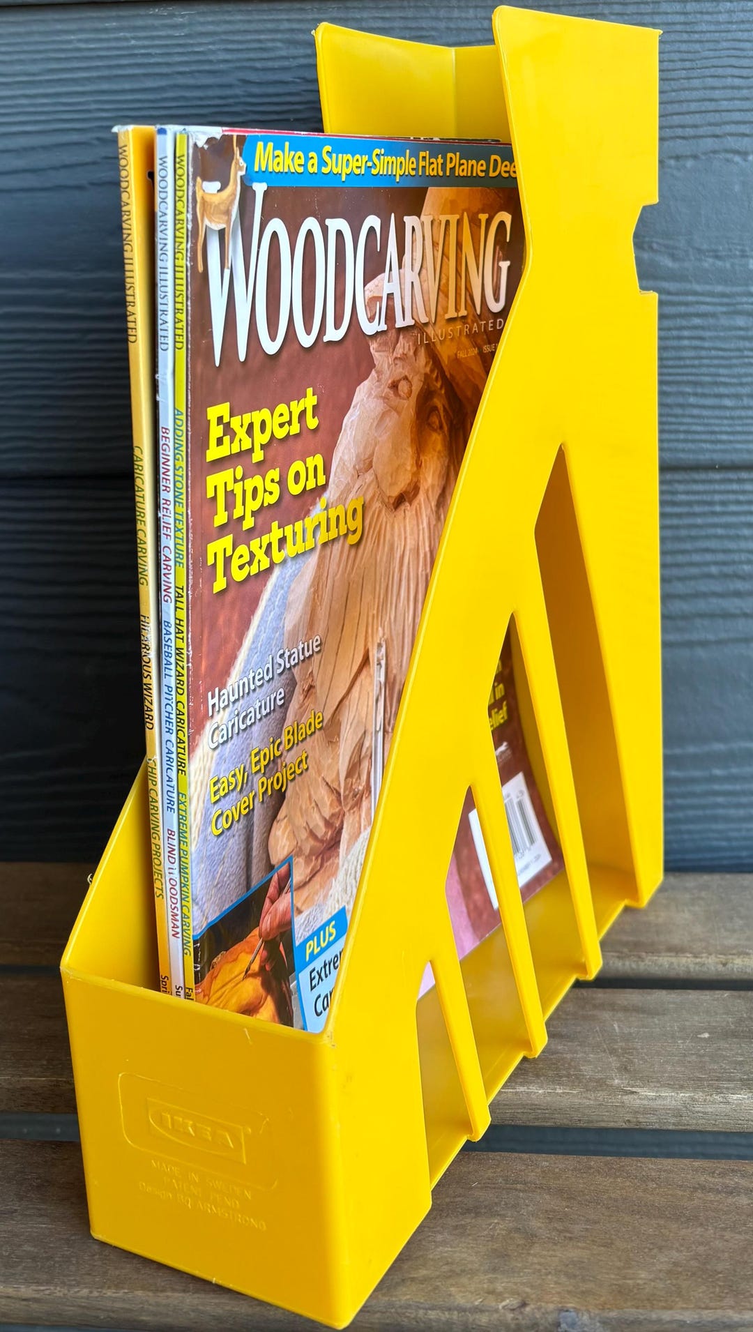 Yellow Vintage IKEA Magazine Rack Made in the Sweden - Etsy