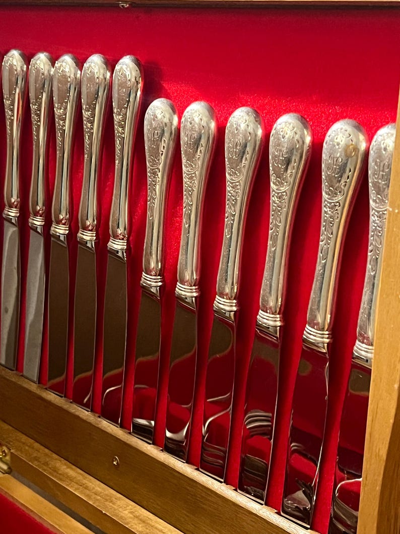 Birks Regency Silver Plate Silverware Set, Queen Mary, 58 Pieces in ...