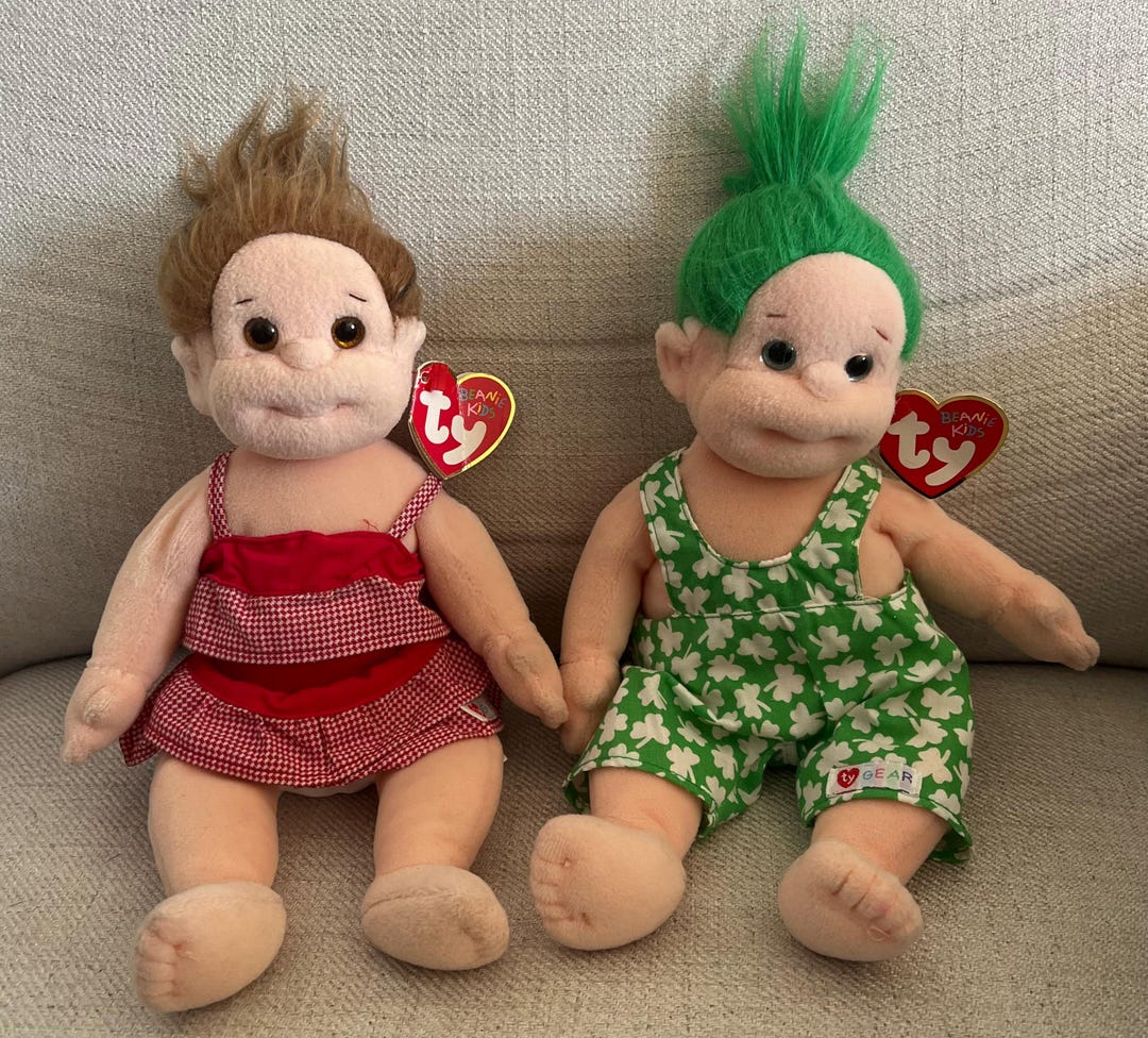 Vintage Ty Beanie Kids “the Beanie Kids Collection” 10” Soft Dolls With ...