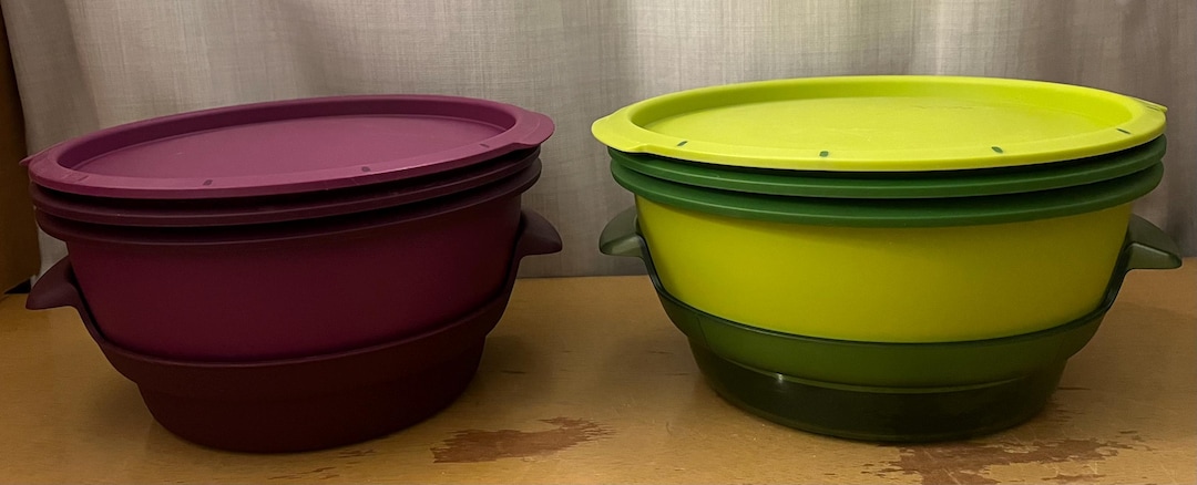 Tupperware Smart Steamer Micro Gourmet 500ml 4 Piece Set. Purple or ...