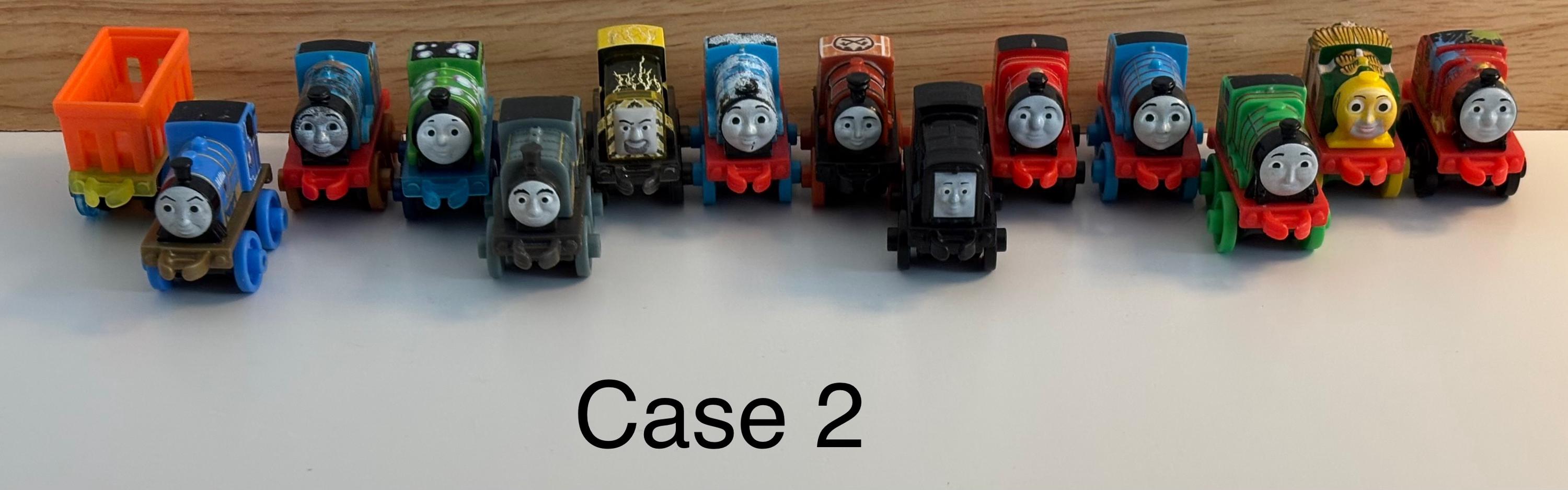 Thomas the Tank Engine Minis With Round Case Holds 14 Mini Trains ...