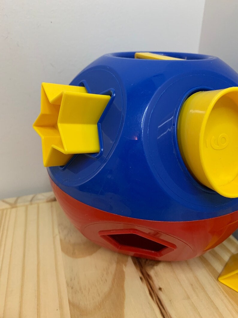 Vintage Tupperware Shape O Ball Complete Classic Tupper Toys Red and ...