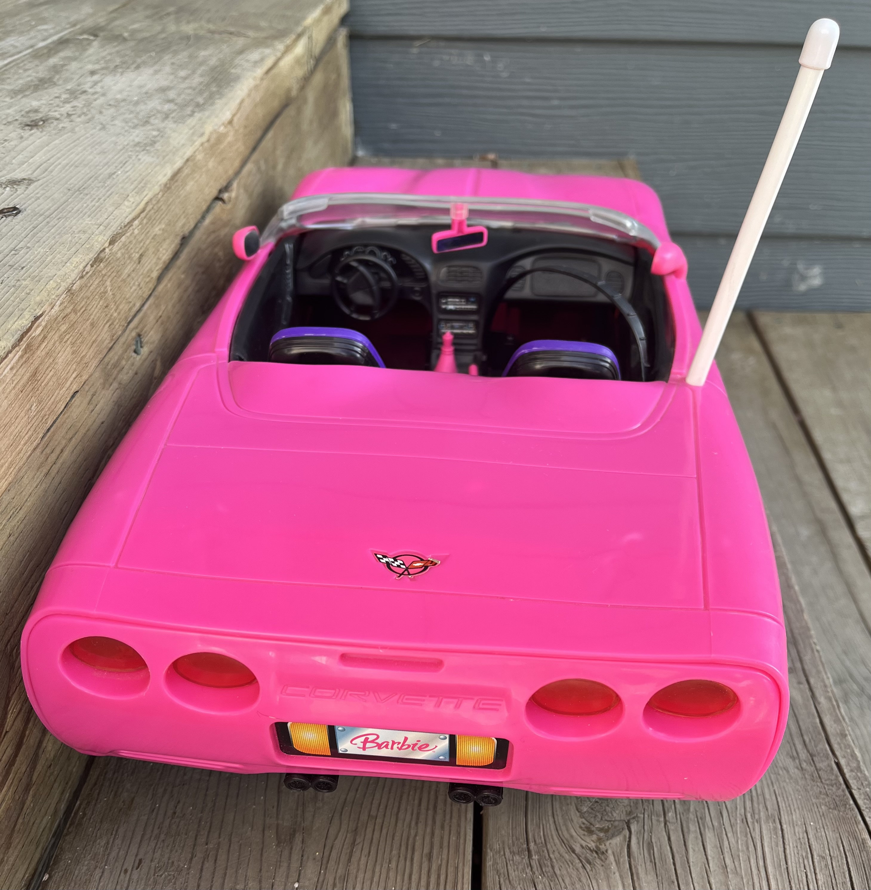 Vintage 2001 Mattel Hot Pink Barbie Doll Car Remote Control Battery Toy ...