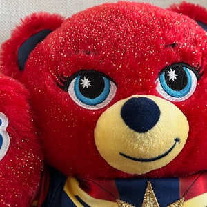 Build a Bear Captain Red Sparkly Bear With Outfit 16 Inch Teddy Bear ...