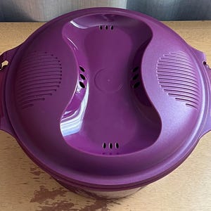 Vintage Tupperware Microwave Rice Cooker 2.2L, 9-1/4 Cups With Foam ...