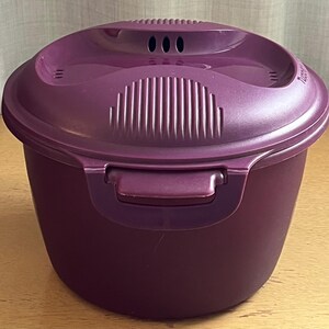 Vintage Tupperware Microwave Rice Cooker 2.2L, 9-1/4 Cups With Foam ...