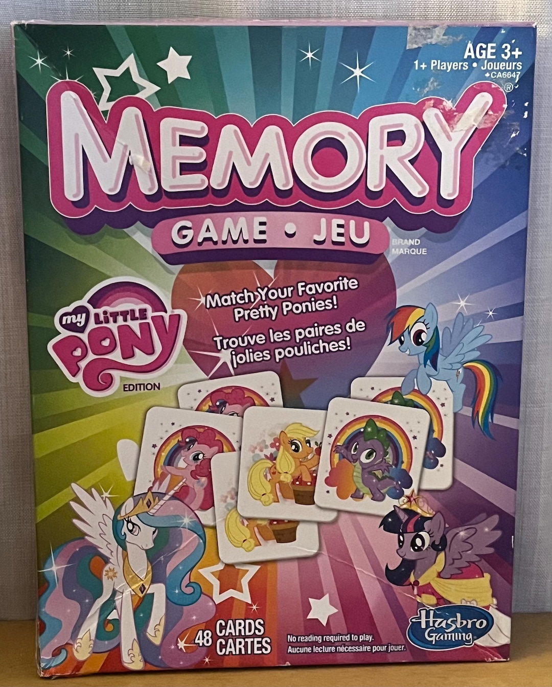 Juego de memoria My Little Pony Juegos de cartas Ponis a juego Hasbro ...