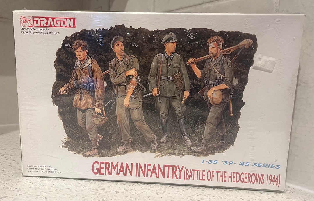 Model Kit German Infantry (battle of the Hedgerows 1944) by Dragon 1:35 ...