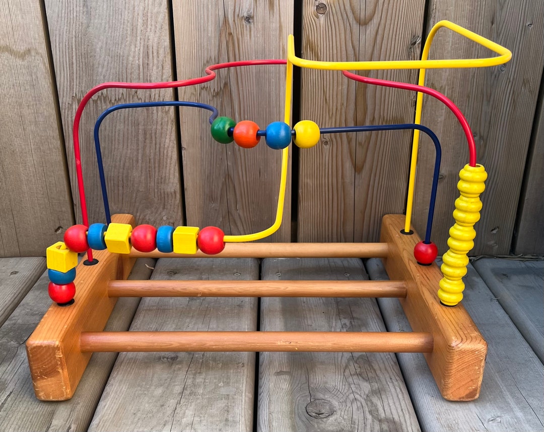 Vintage Educo ED181 Wood Bead Maze Made in Sherwood Park Alberta Canada ...