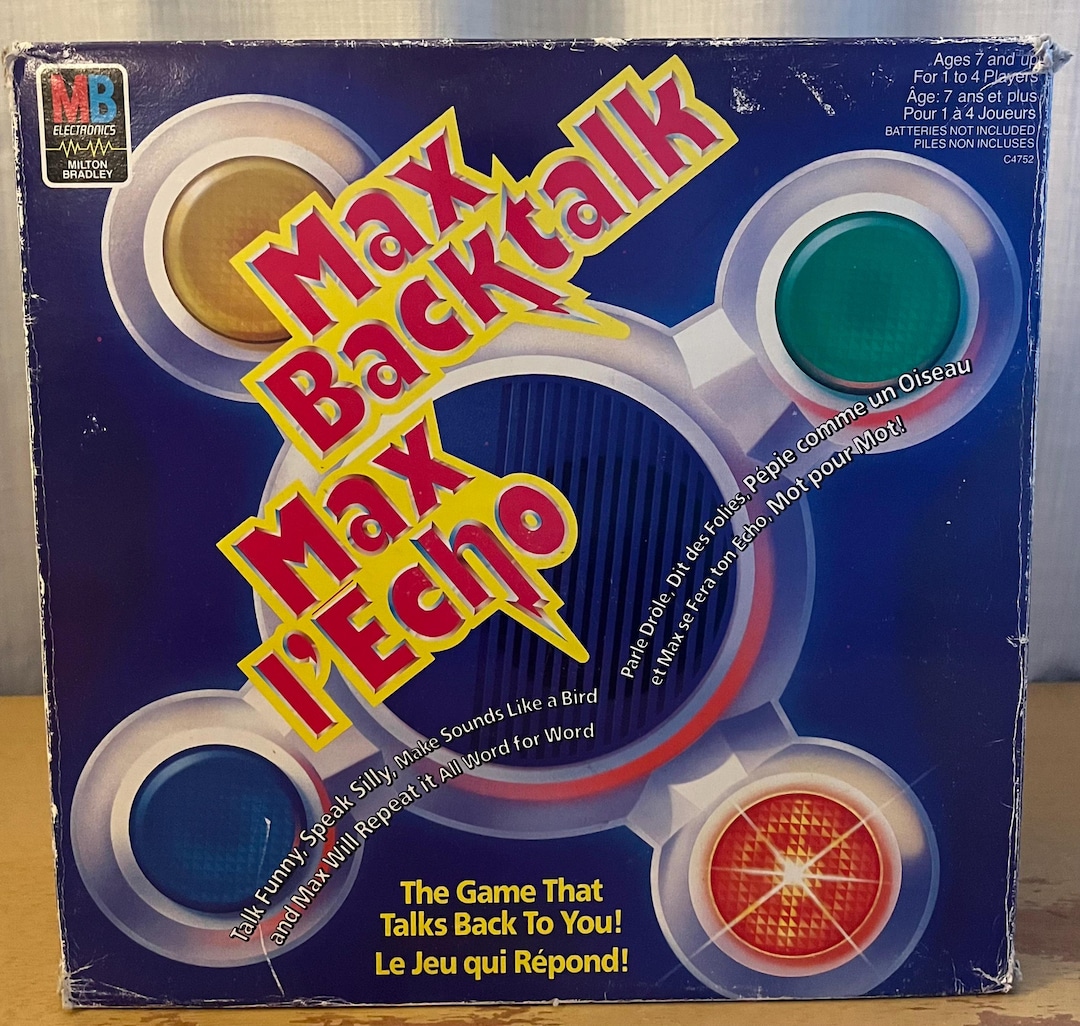 Max Backtalk by MB Electronics Hasbro 1986 Ages 7 and up for 1 to 4 ...