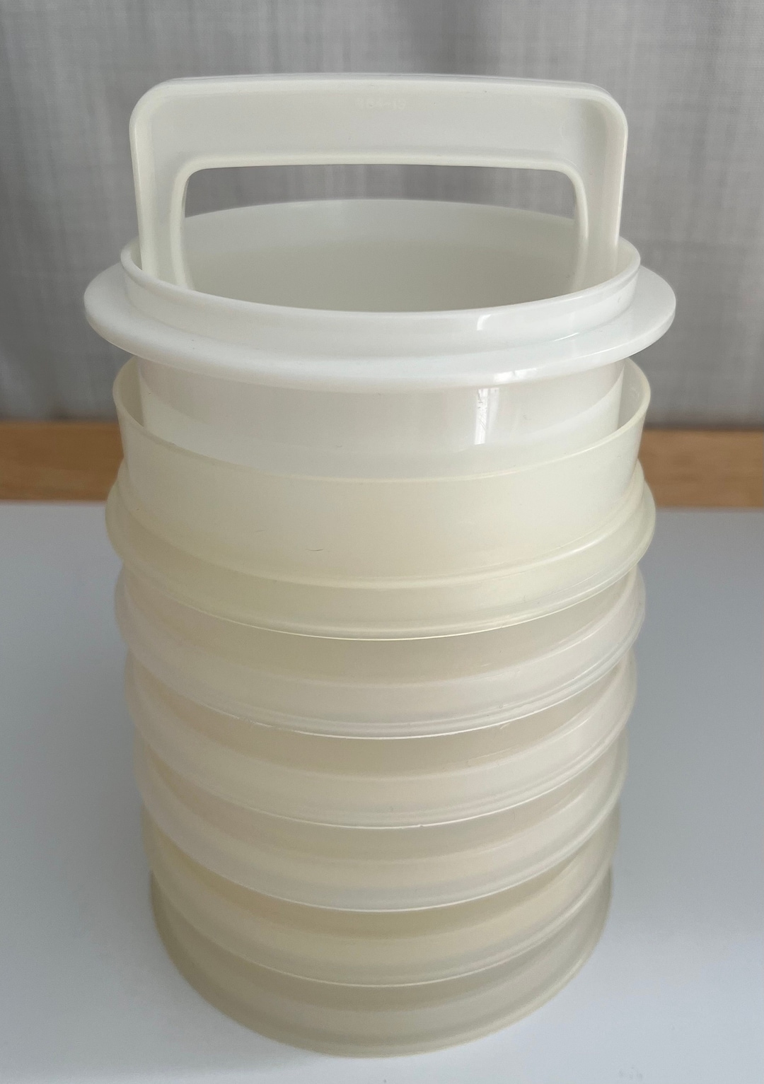 Vintage Tupperware Hamburger Maker 8 Pieces - Press, Ring, 6 Freezer ...