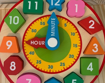 Wood Montessori Clock - Etsy