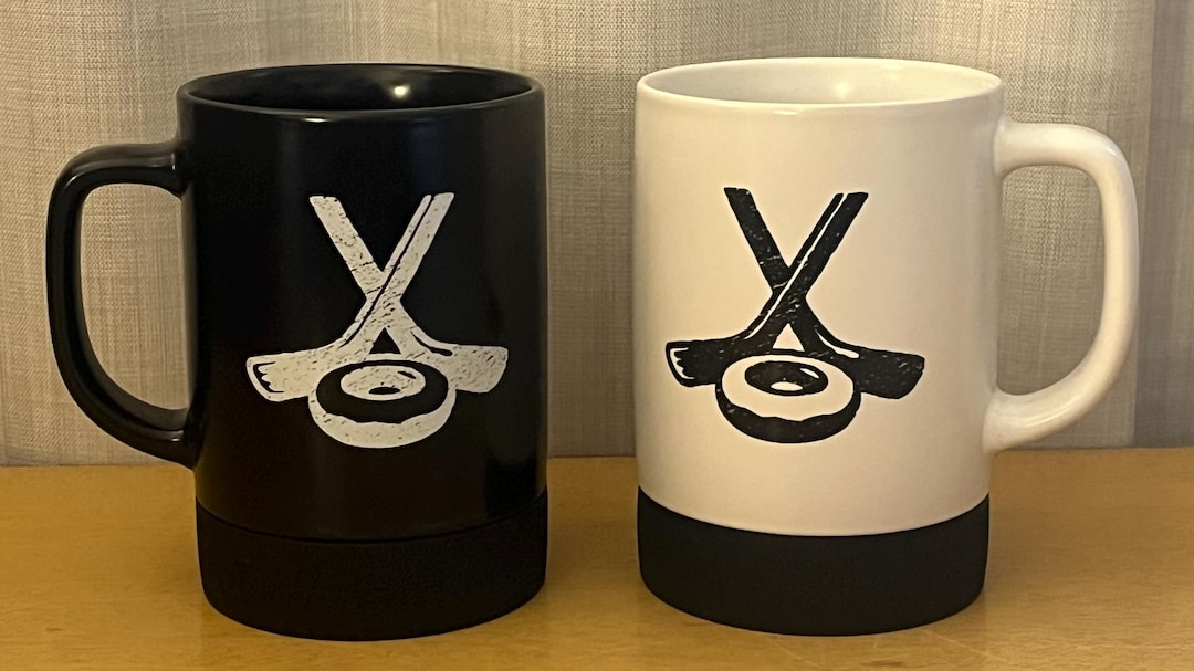 Tim Hortons Coffee Mugs Hockey Motif Hockey Stick /donut Graphic and ...