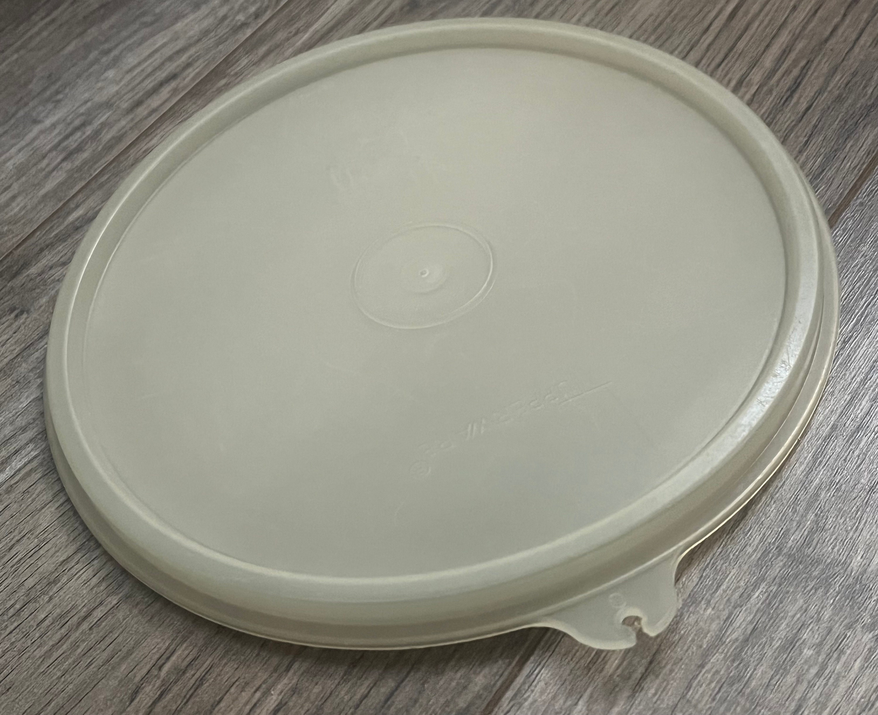 Vintage Clear Tupperware Round Lids With C Tabs 227, 6 Diameter ...