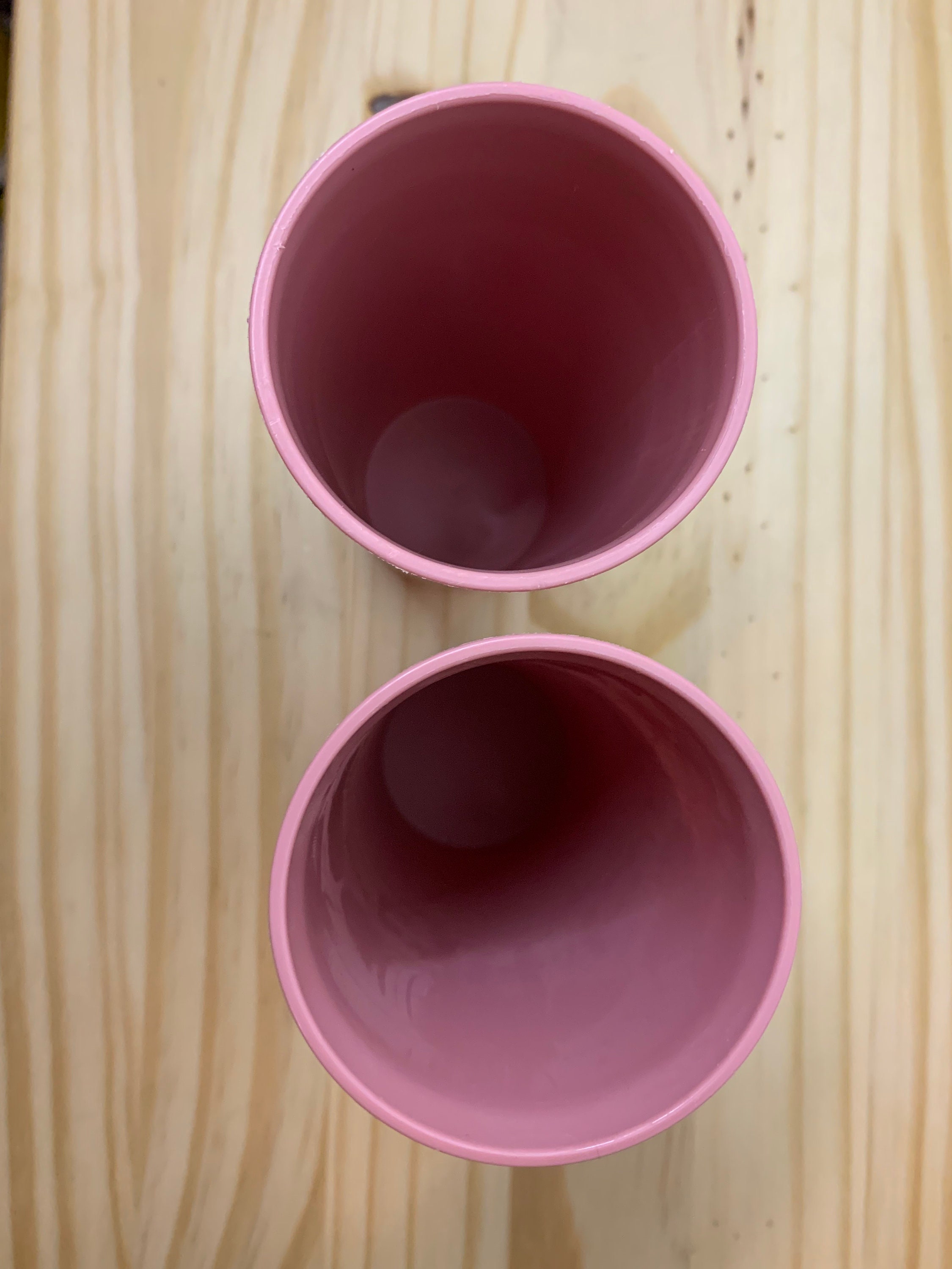 Vintage Tupperware Set of 2 Tall Pink Drinking Glasses 115-36 and 115-9 ...