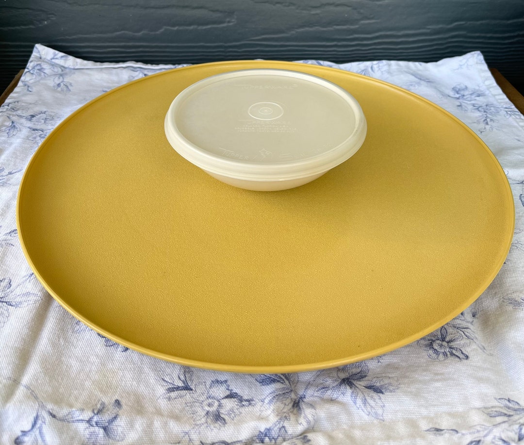 Harvest Gold Vintage Tupperware Serving Platter 492, Bowl 491 With ...