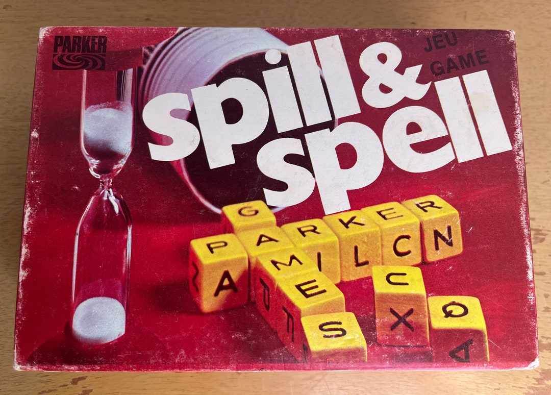 Vintage Spill & Spell Game by Parker Brothers MCM Crossword Game - Etsy