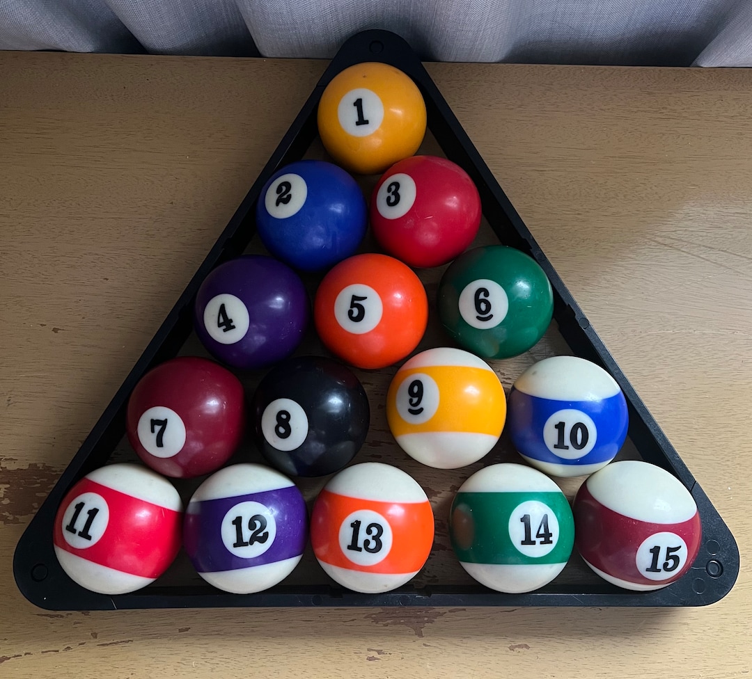 Vintage Bakelite Complete Set of Billiards Balls Numbered 1 -> 15 ...
