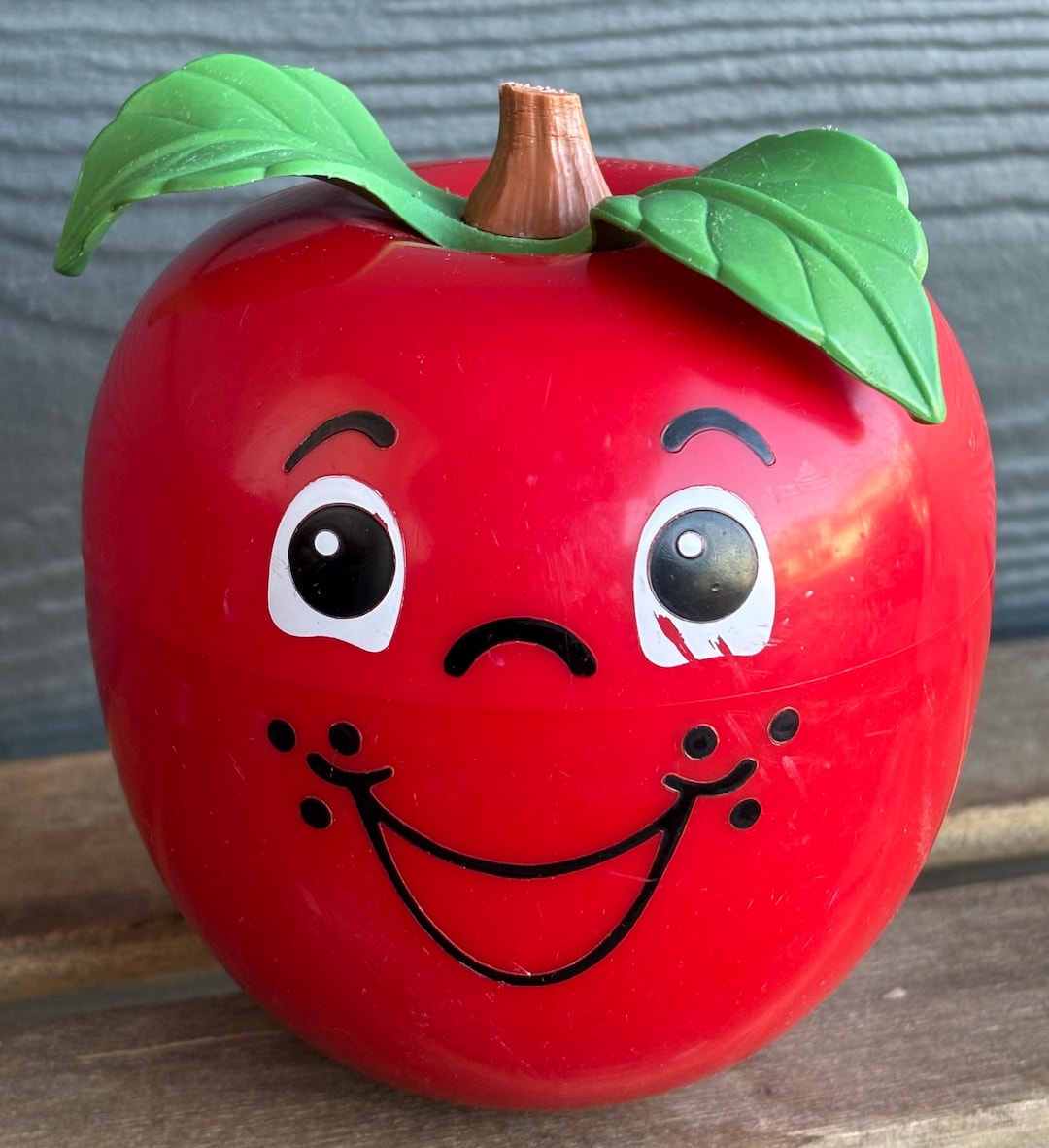 Vintage 1972 Happy Apple by Fisher Price Toys Weeble Wobble Roly Poly ...