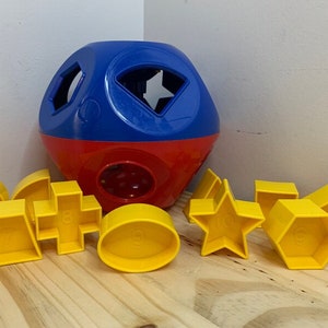 Vintage Tupperware Shape O Ball Complete Classic Tupper Toys Red and ...