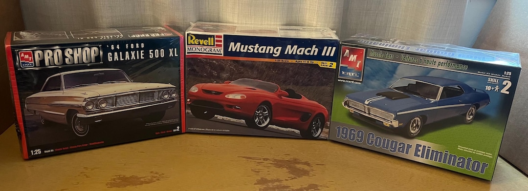 Plastic Car Model Kits 1:25 Scale Skill 2 Ages 10+ Ford Galaxie ...