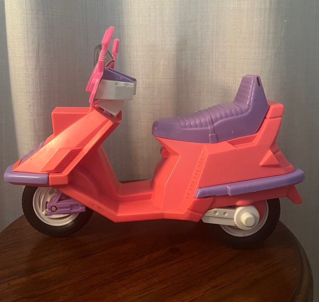 Vintage Barbie Scooter Vespa Moped Coral Pink & Lavender Purple. 1989 ...