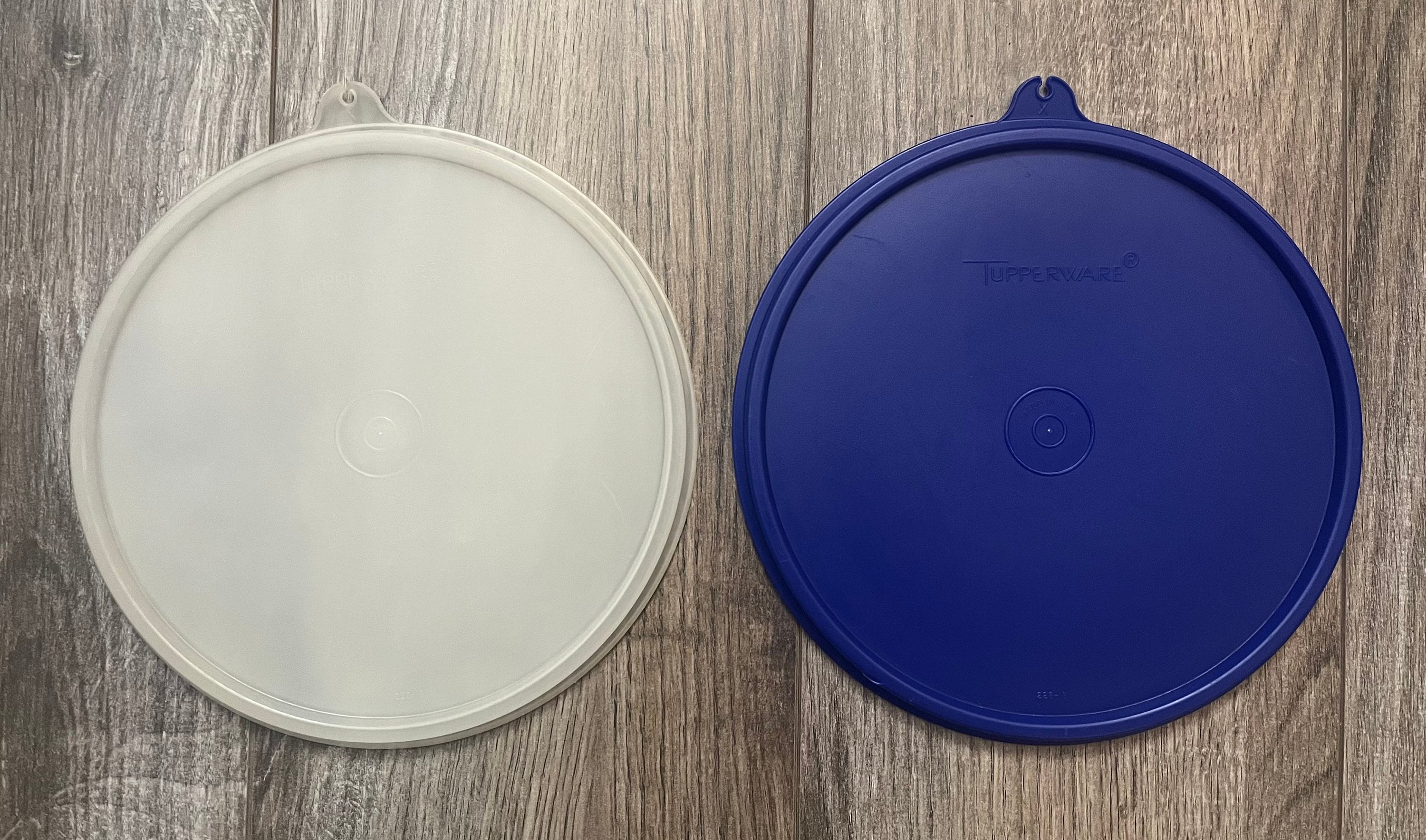 Vintage Tupperware Round Flat-out Lids With Split Tabs 5454A 6 Diameter ...