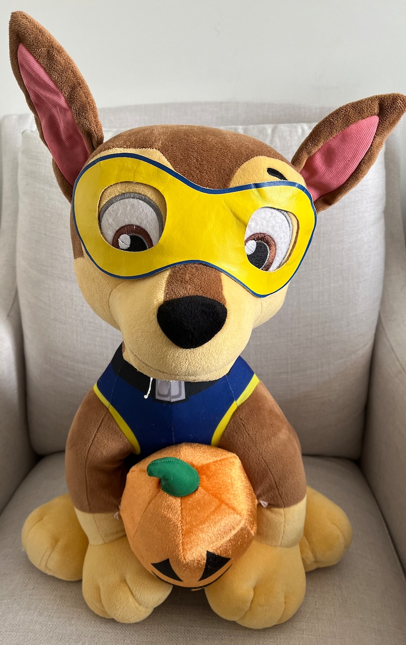 18 Paw Patrol Chase Halloween Pumpkin Plushie Toy Dog Weighted Fall ...