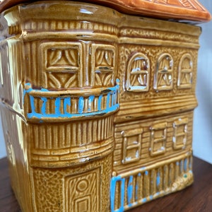 Vintage Ceramic Victorian House Cookie Jar Made in Japan MCM Farmhouse ...