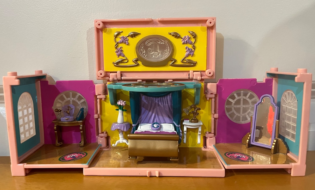Vintage 1999 Polly Pocket Dream Builders Deluxe Mansion Playset Fold ...