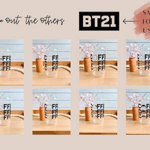 BT21 Mang X Coffee Glass Can | BTS Iced Coffee Glass | BTS Merch | BT21 ...