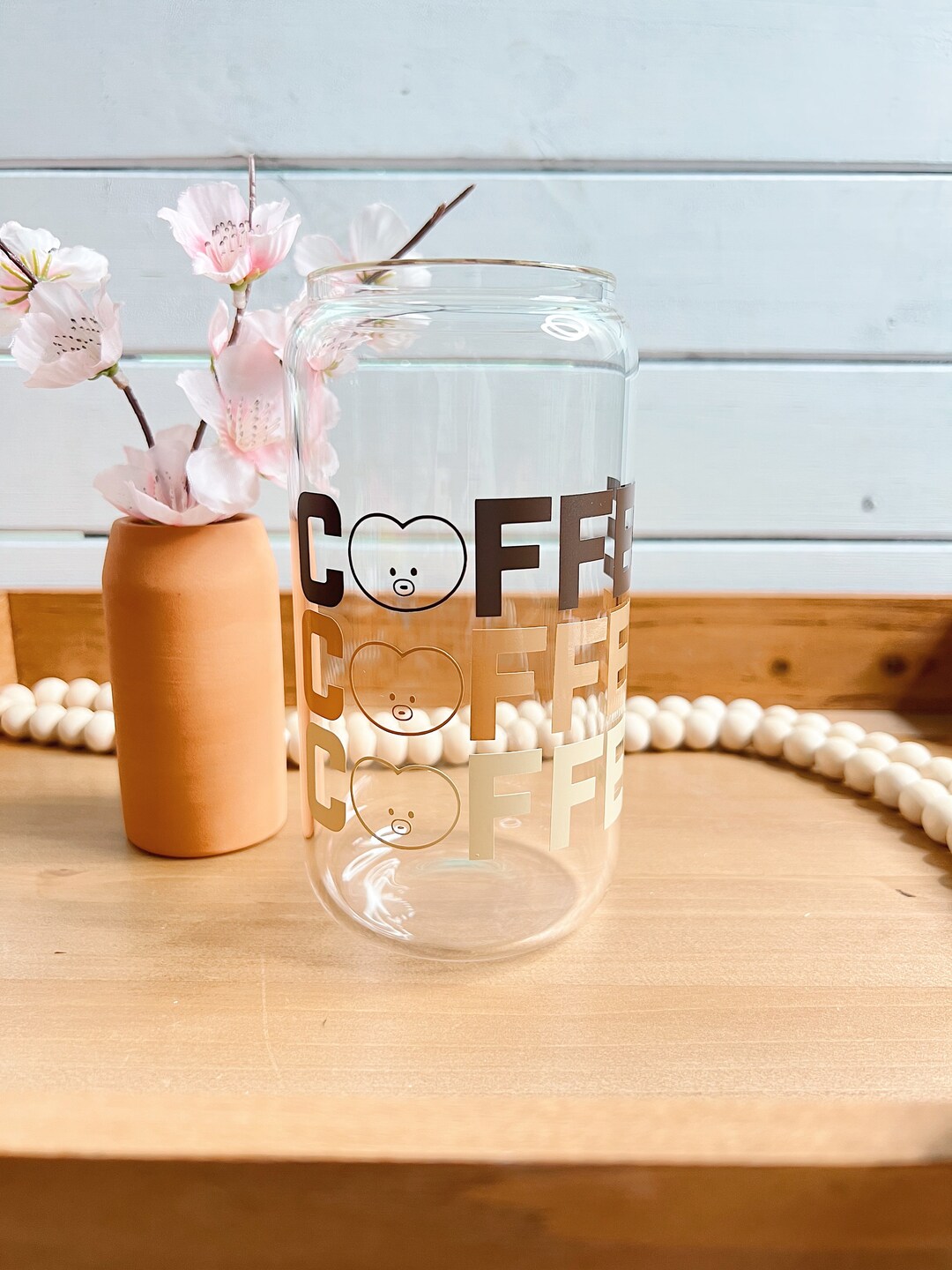 BT21 X Coffee Tata Glass Can | BTS Iced Coffee Glass | BTS Merch | BT21 ...