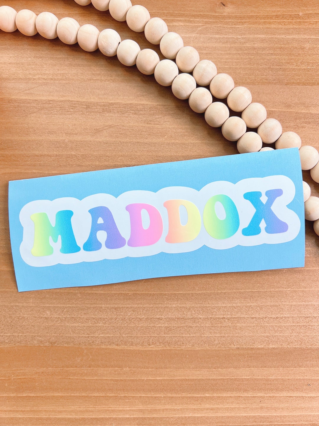 Rainbow Name Decal | Layered Rainbow Name Vinyl | Personalized Decal ...